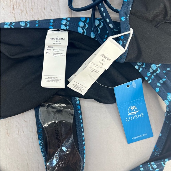 Swim | Nwt Womens Lace Up Bikini Set Beach Low Rise Swimwear Cutout ...